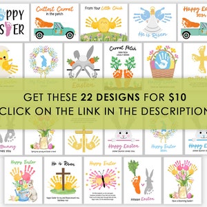 Easter Handprint Art, Printable, Bundle, Keepsake Craft for Kids ...