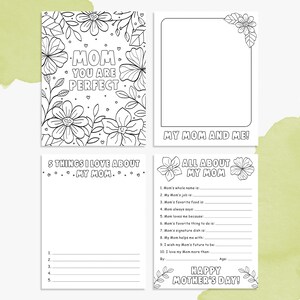 All About My Mom, Mother's Day, Preschool Activity, Craft Kit for Kids ...