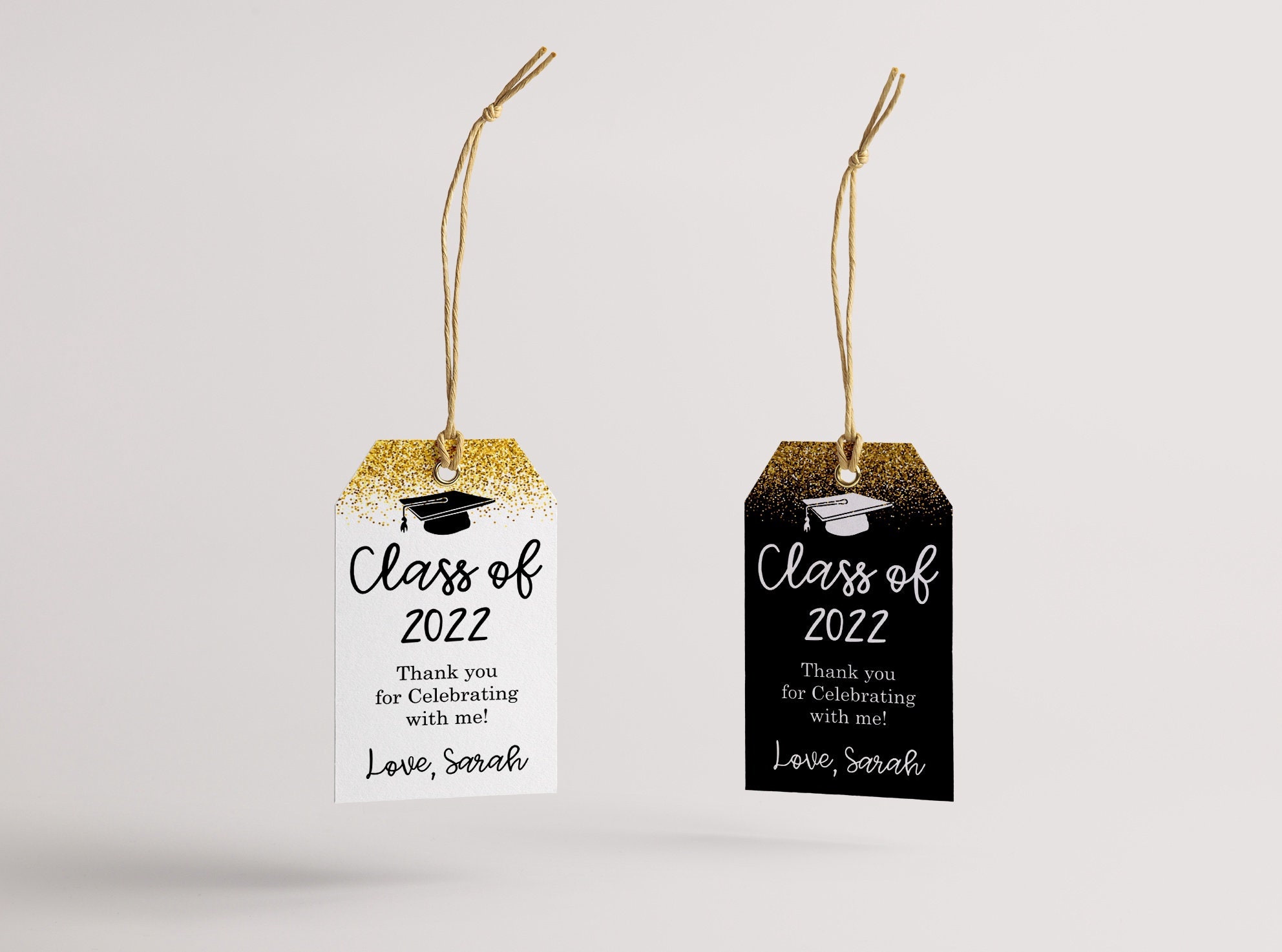 Editable Graduation Thank You Tag Class of 2022 Printable - Etsy