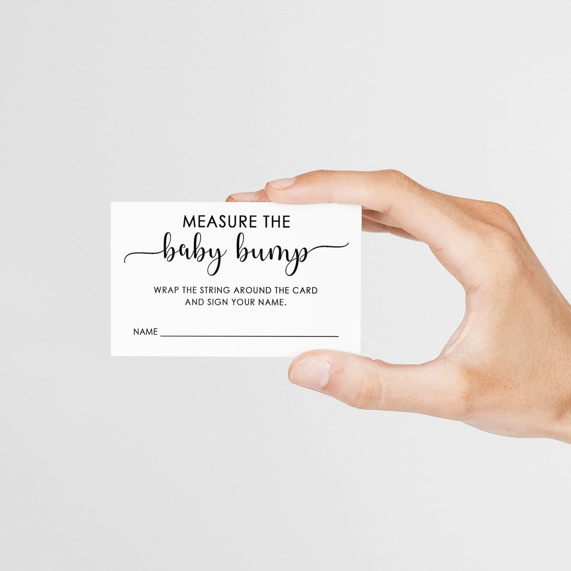 Measure the Baby Bump Minimalist Baby Shower Black & White | Etsy