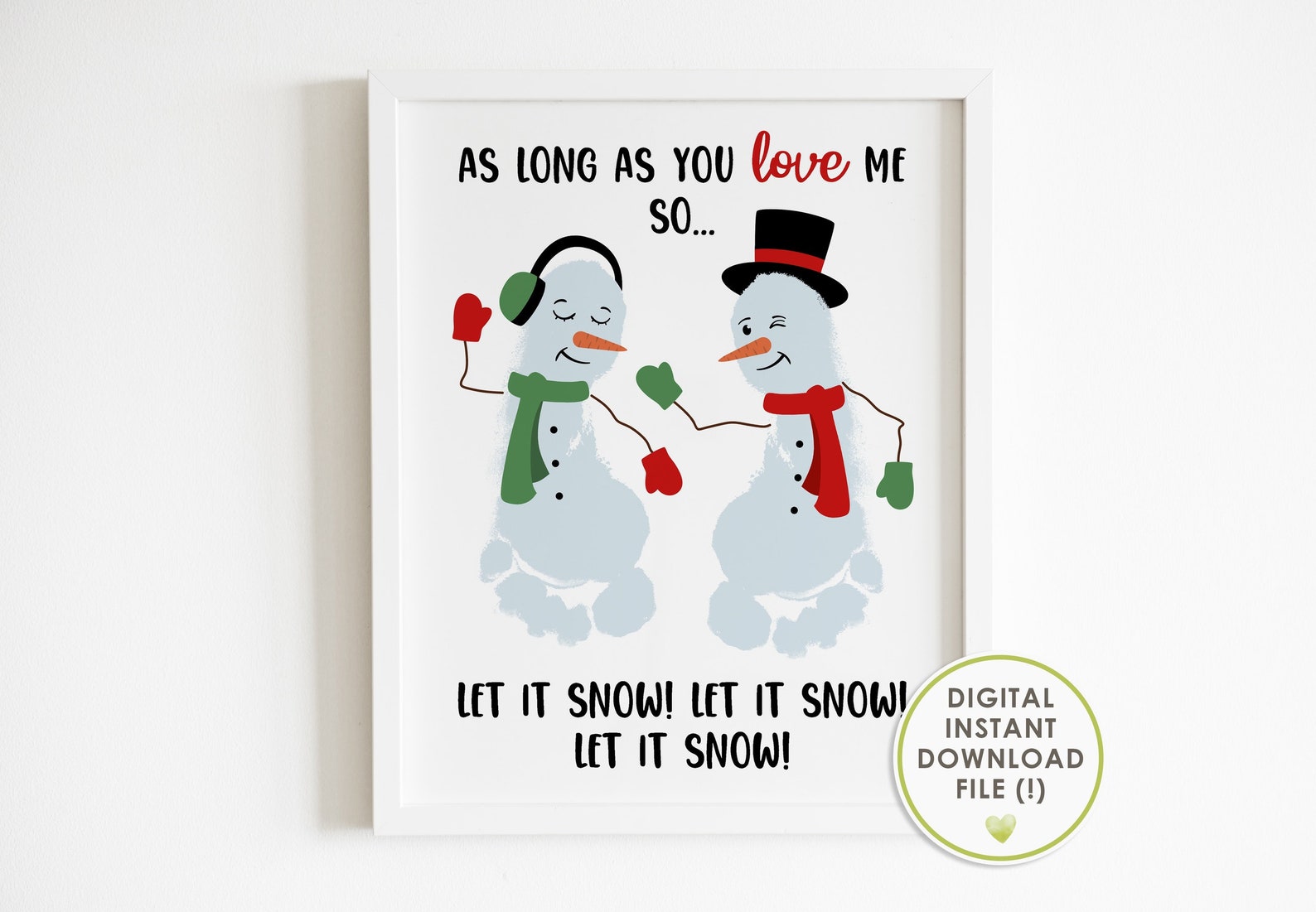 Footprint Art Snowman Christmas Craft for Kids for Baby - Etsy