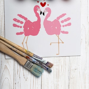 Handprint Art Valentines, Pink Flamingo, Summer Crafts for Kids ...
