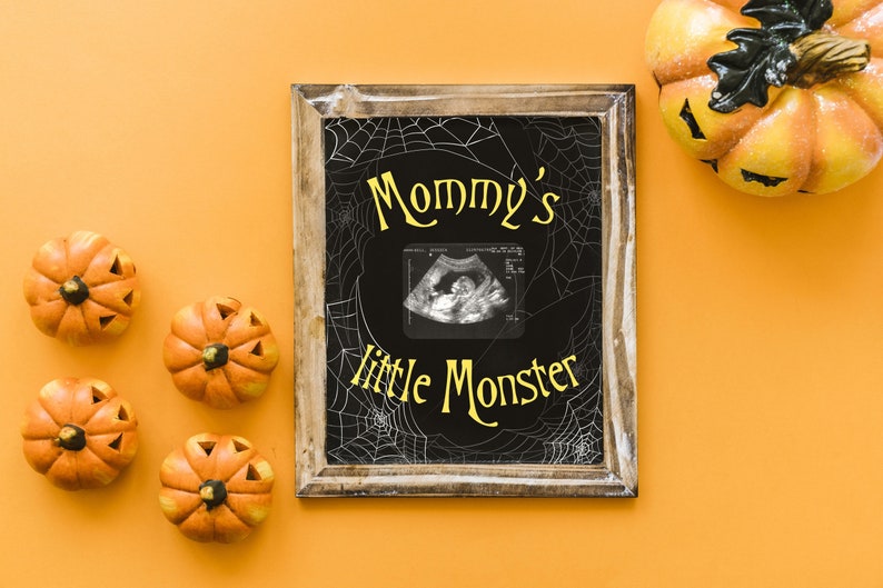 Mommy's Little Monster Ultrasound Frame Halloween Baby - Etsy