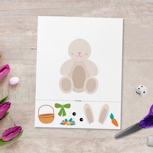 Roll a Bunny, Easter Game for Kids, Dress a Bunny, Easter Preschool ...