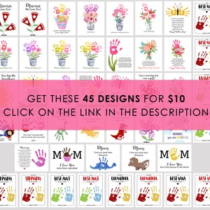 Flower Handprint Art for Mother's Day, DIY, Birthday, Mothers Day Gift ...