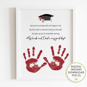 Handprint art first day of school printable kids craft | Etsy
