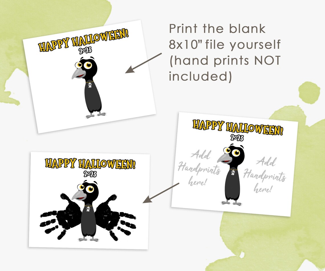 Handprint Art for Halloween, BUNDLE, Craft Ideas for Kids, Halloween ...