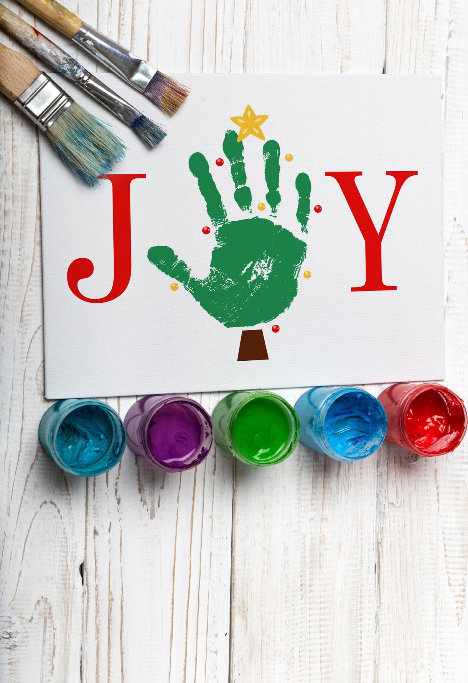 Handprint Christmas Craft Joy Handprint Art Christmas | Etsy