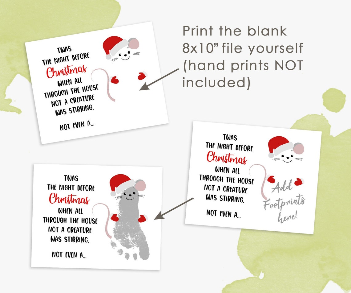 Handprint Art Christmas Poem DIY Card Christmas Craft for - Etsy