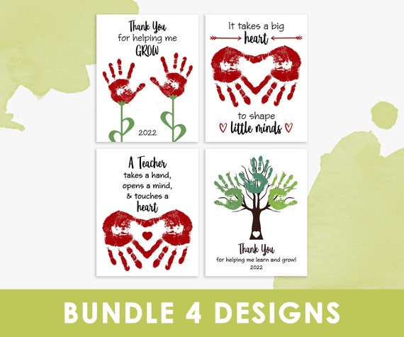 Handprint Art for Teacher Bundle DIY Gift Craft for Kids - Etsy