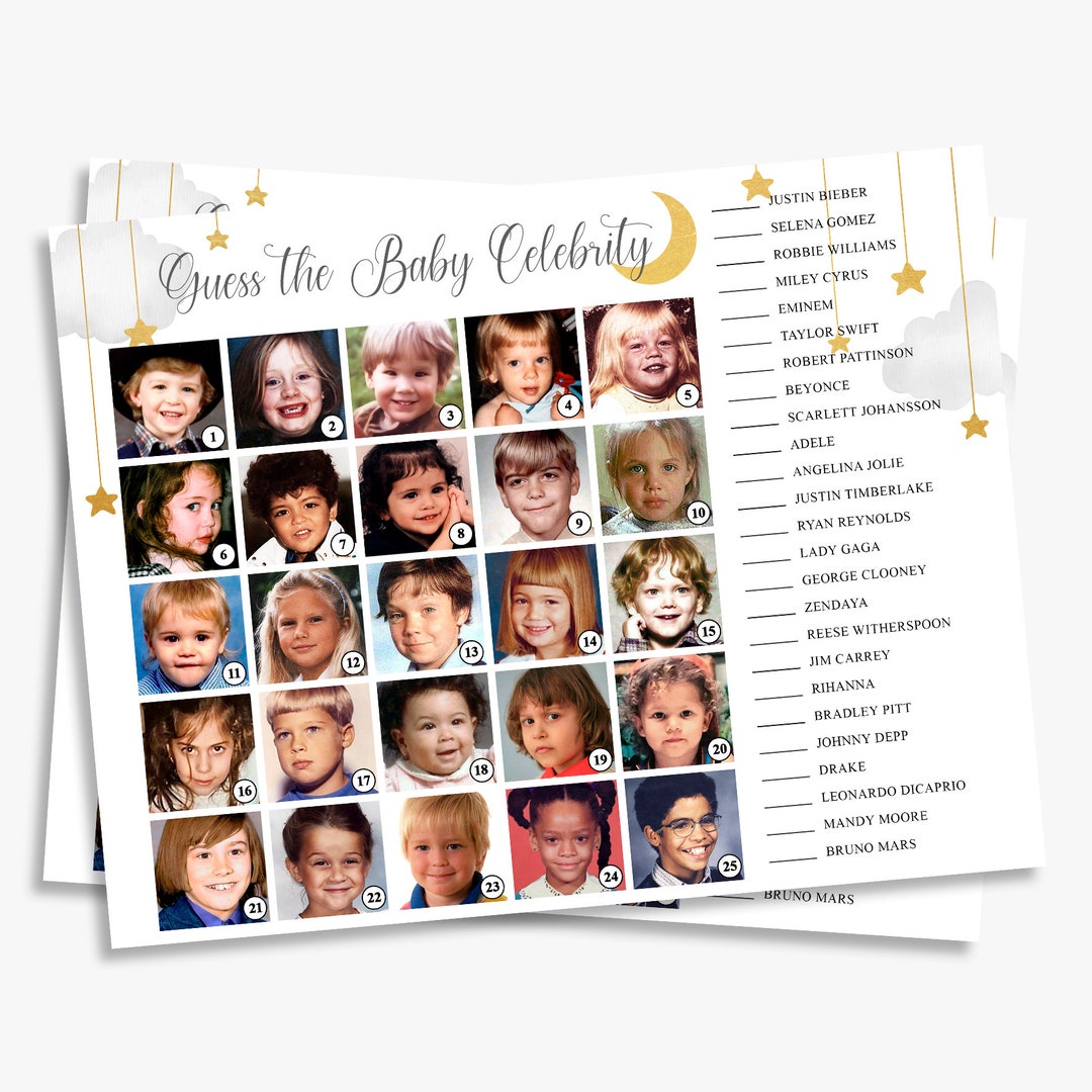 Twinkle Twinkle Little Star, Guess the Baby Celebrity Game, With Photos ...