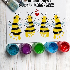 Handprint Art Grandparents, Valentine's Gift From Baby, Footprint Art ...