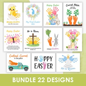 22 Easter Handprint Art, BUNDLE, Footprint Art, Easter Kids Crafts ...