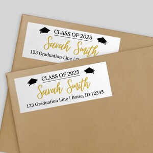 Editable Graduation Address Labels, INSTANT DOWNLOAD, Graduation ...