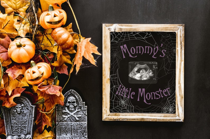 Mommy's Little Monster Ultrasound Frame Halloween Baby - Etsy