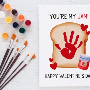 You're My Jam Handprint Art Valentines, Valentine's Day Crafts for Kids ...