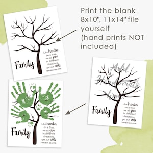 Family Tree, Handprint Art, Kids Baby Keepsake Ideas, Printable, Craft ...