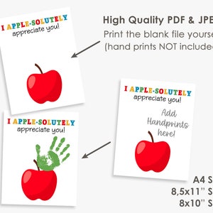 Teacher Appreciation Handprint Art Craft, DIY, Preschool Teacher, Thank ...