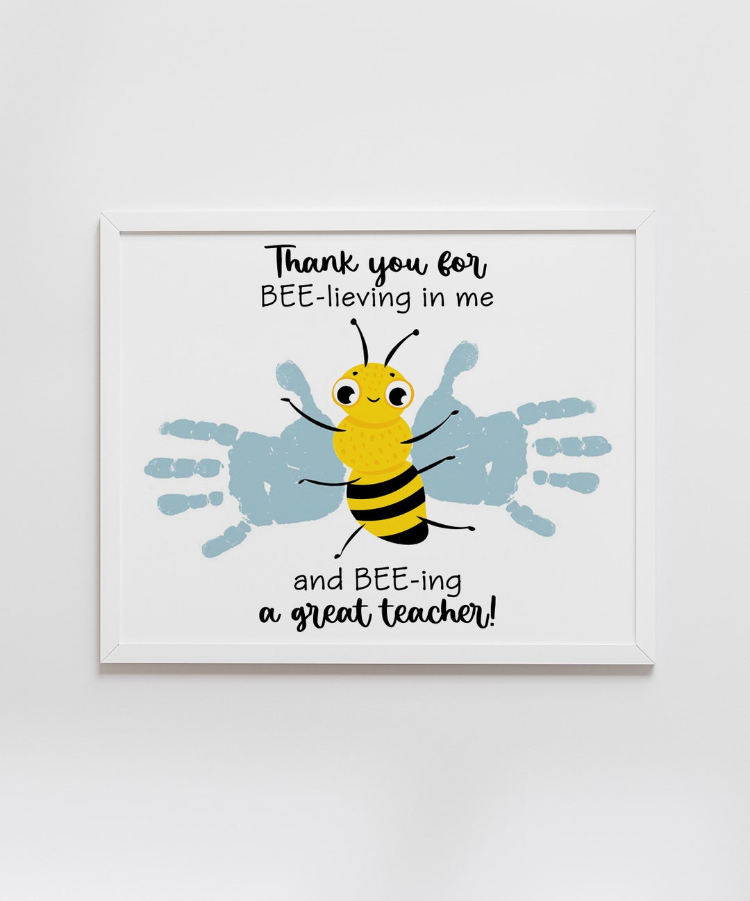 Bee Handprint Art, DIY, Teacher Thank You Gift, Appreciation Week ...