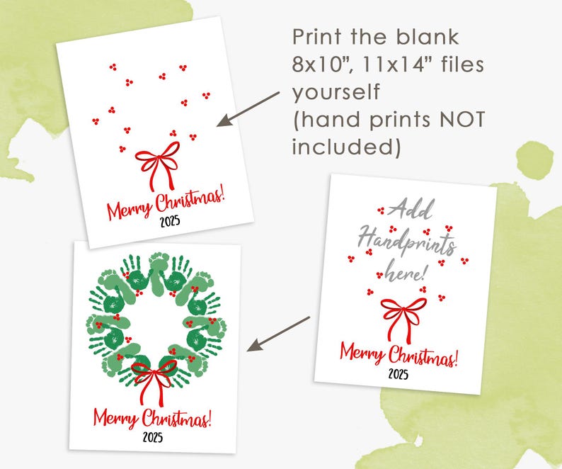 Handprint and Footprint Art, Christmas Wreath, Diy, Craft for Baby ...