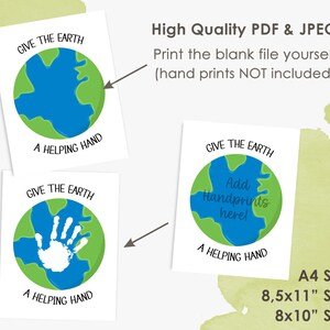 Earth Day Handprint DIY Art Craft, Give the Earth a Helping Hand ...