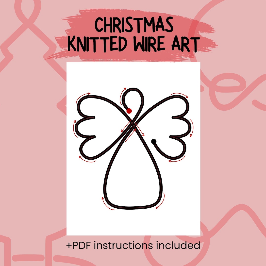Angel Knitted Wire Art Template, Bundle, Bending Template for Knitted ...