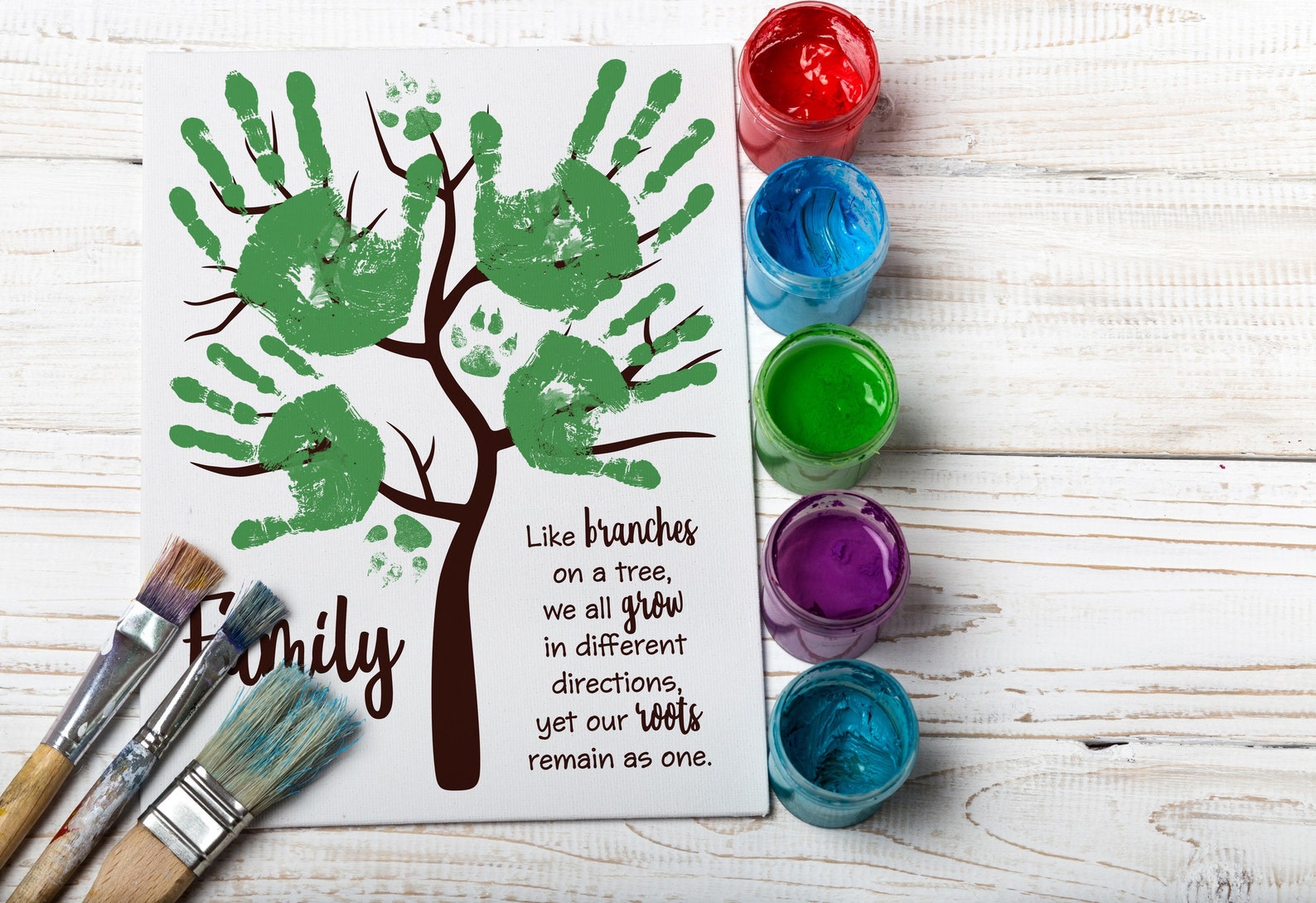 Family Tree Handprint Art Kids Baby Keepsake Ideas - Etsy Canada