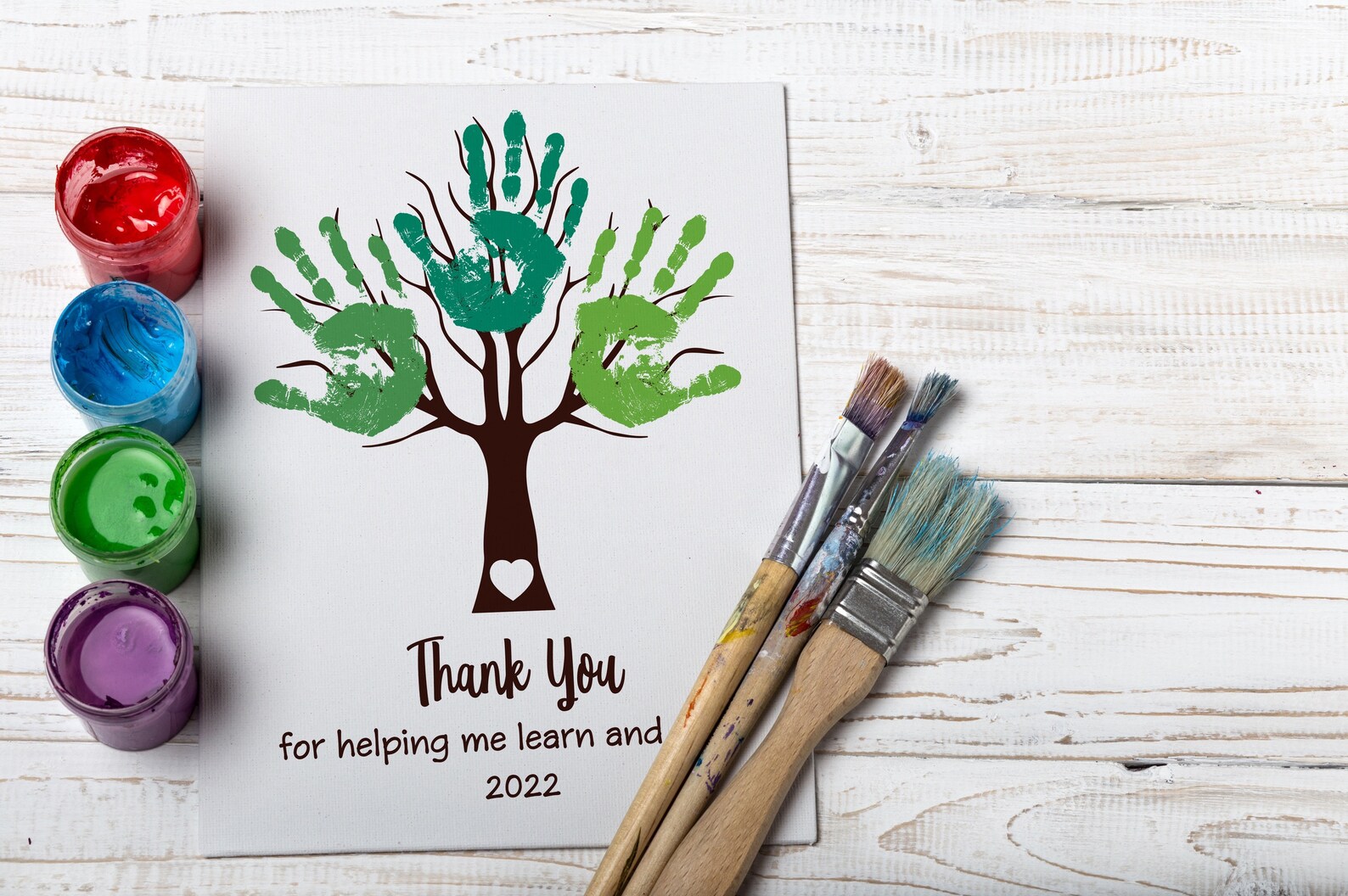 Handprint Art for Teacher Thank You Gift Teacher Craft for - Etsy