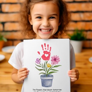 Teacher Appreciation Gift, Flower Handprint Art Craft, DIY, Preschool ...