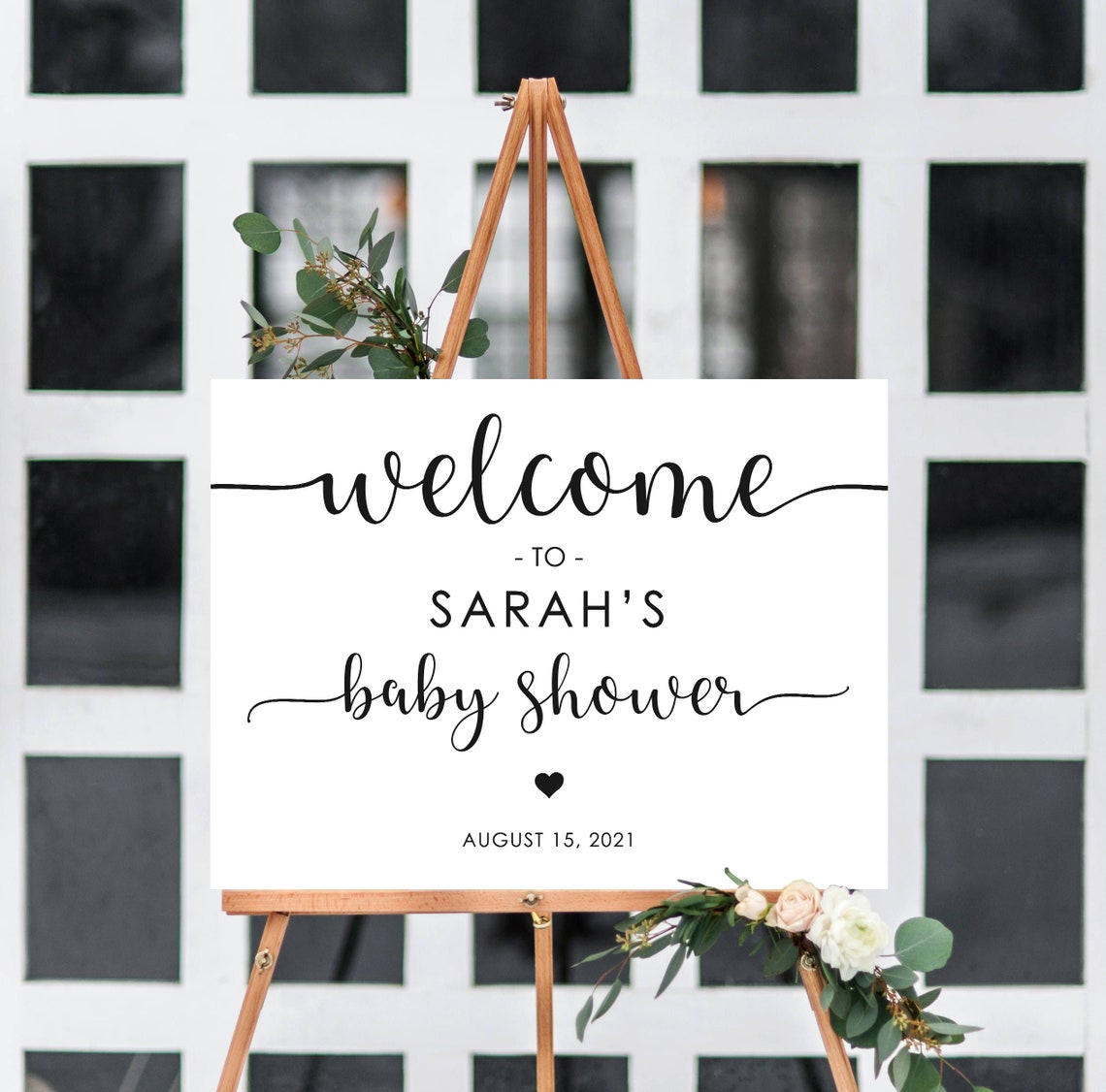Kraft Baby Shower Welcome Sign Rustic Baby Shower Welcome - Etsy