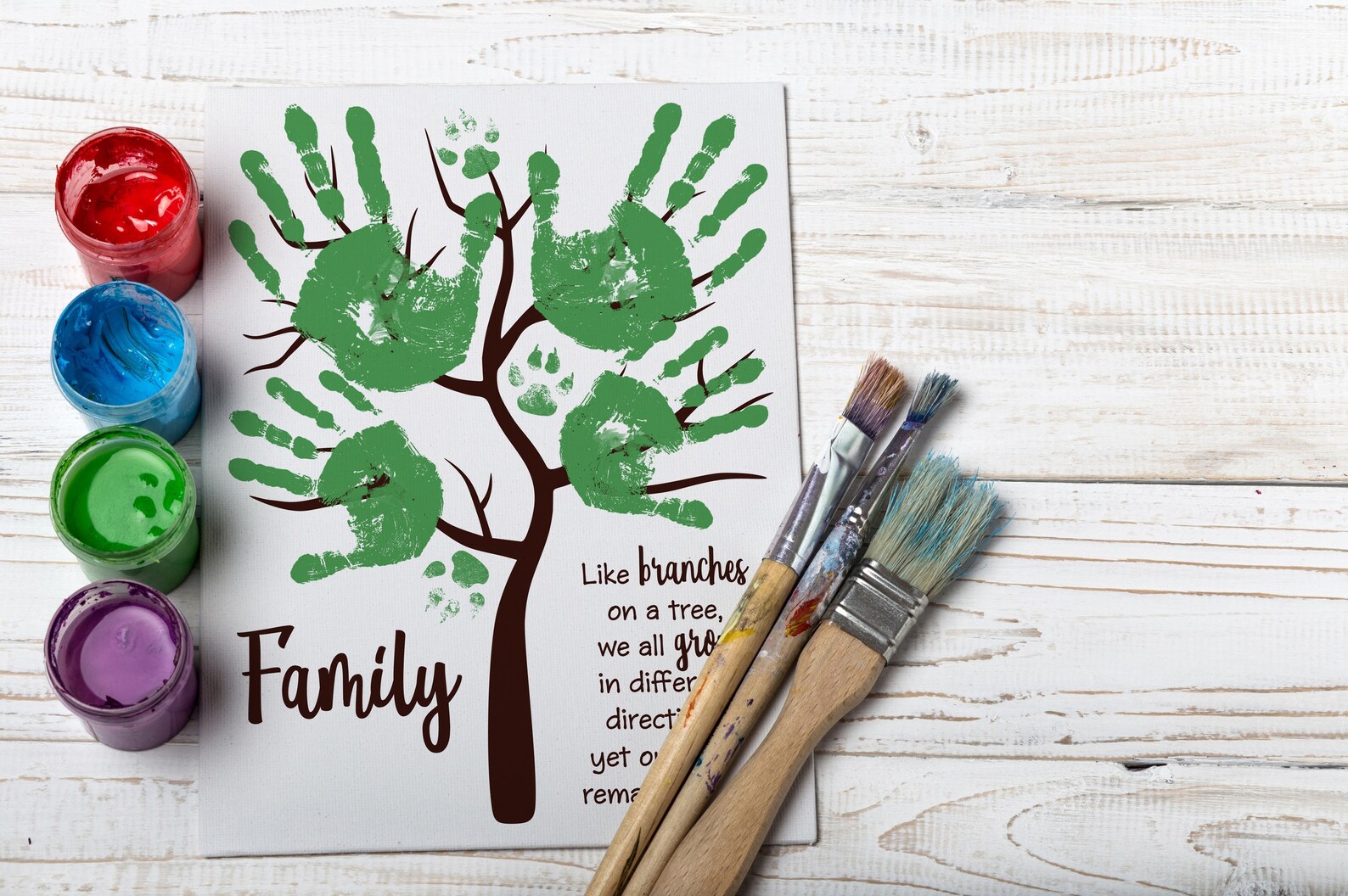 Family Tree Handprint Art Kids Baby Keepsake Ideas - Etsy Canada