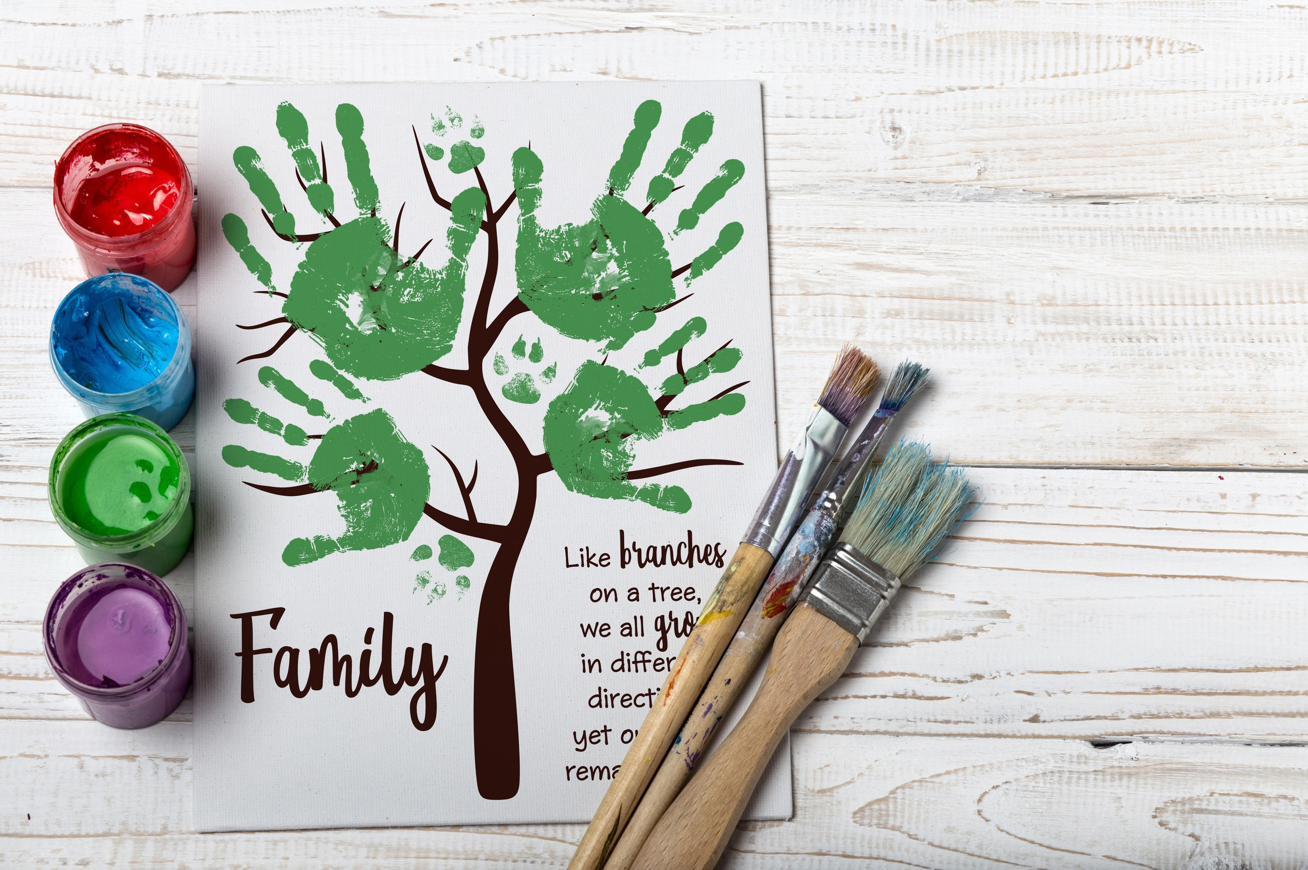 Family Tree Handprint Art Kids Baby Keepsake Ideas - Etsy Canada