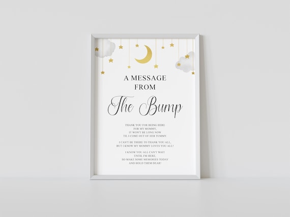 Message From the Bump Sign Twinkle Twinkle Little Star Baby - Etsy