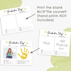 Kindergarten Graduation, Keepsake Sign, Handprint Art, Kindergarten ...