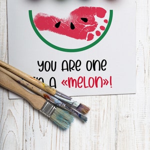 Watermelon, Valentines Day Footprint Art, DIY Card From Baby, Summer ...