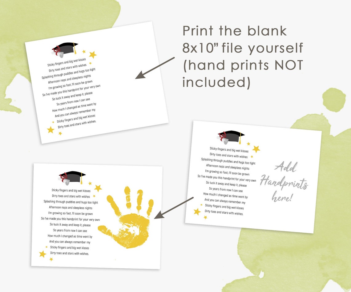 DIY Handprint Art, Kindergarten Graduation, Keepsake Craft, Preschool ...
