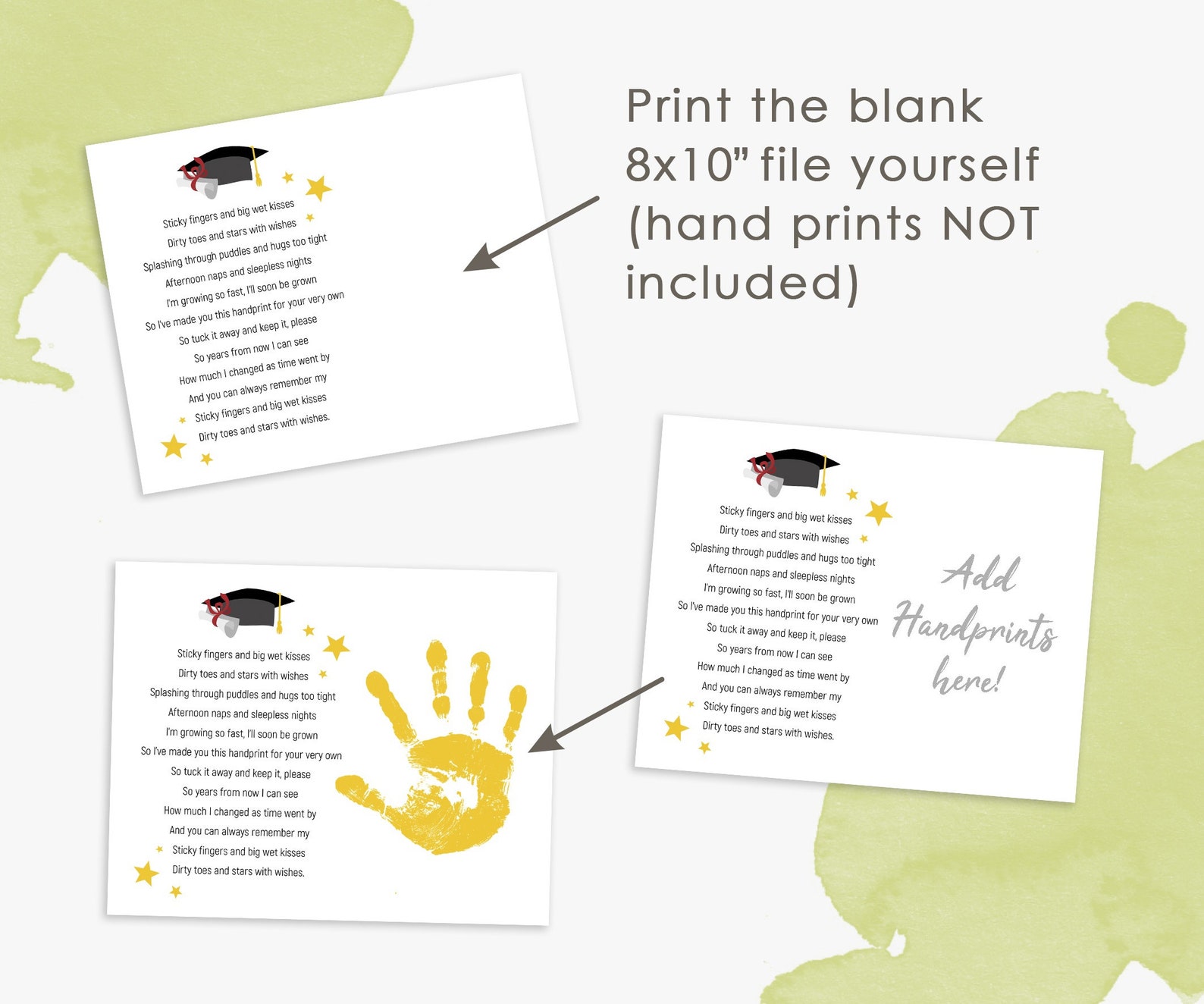 DIY Handprint Art, Kindergarten Graduation, Keepsake Craft, Preschool ...