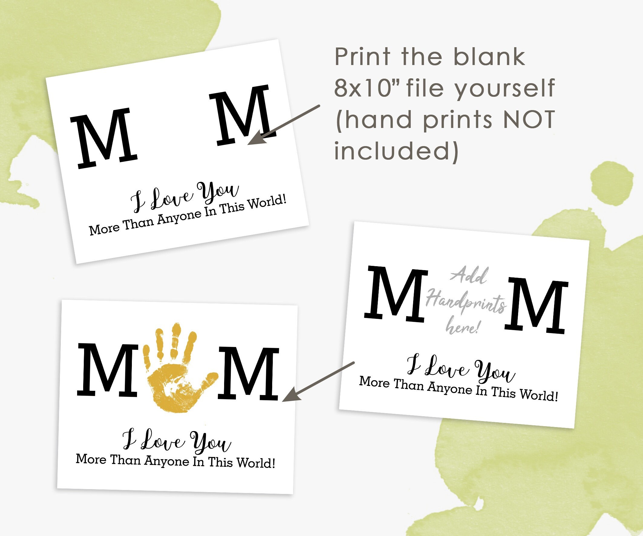 Handprint Art for Mothers Day, DIY, Mothers Day Gift From Kids, Mom I ...