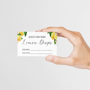 Guess How Many Lemon Drops, Lemons Bridal Shower Game, Italy Bridal ...