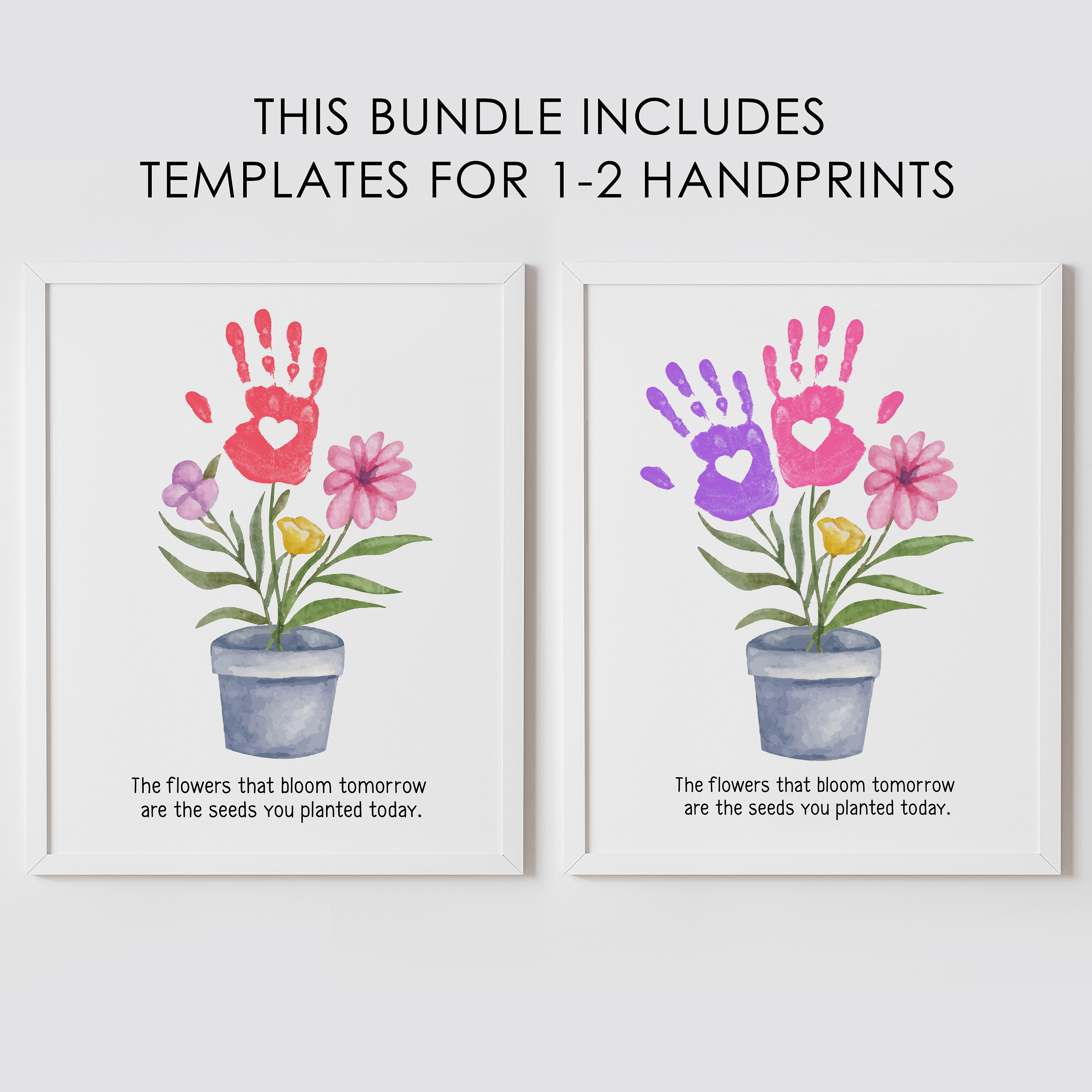 Teacher Appreciation Gift, Flower Handprint Art Craft, DIY, Preschool ...