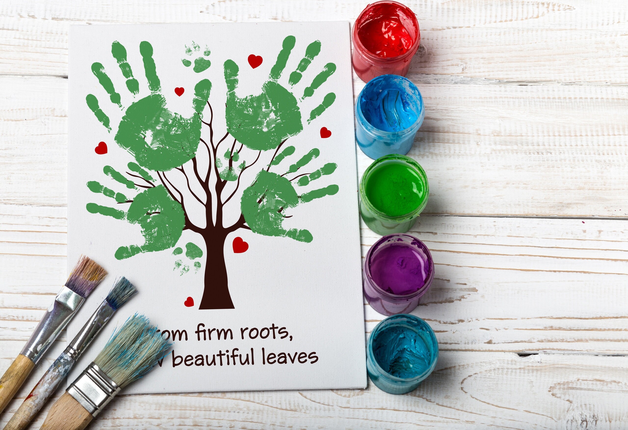 Tree Handprint Art Family Keepsake Ideas Printable DIY - Etsy