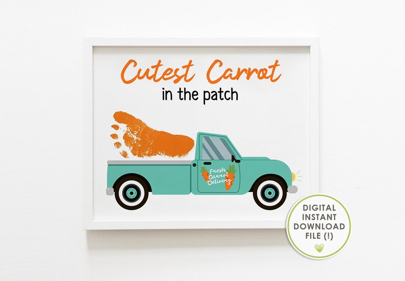Footprint Handprint Art Craft for Kids | for Baby, Cutest Carrot in the ...
