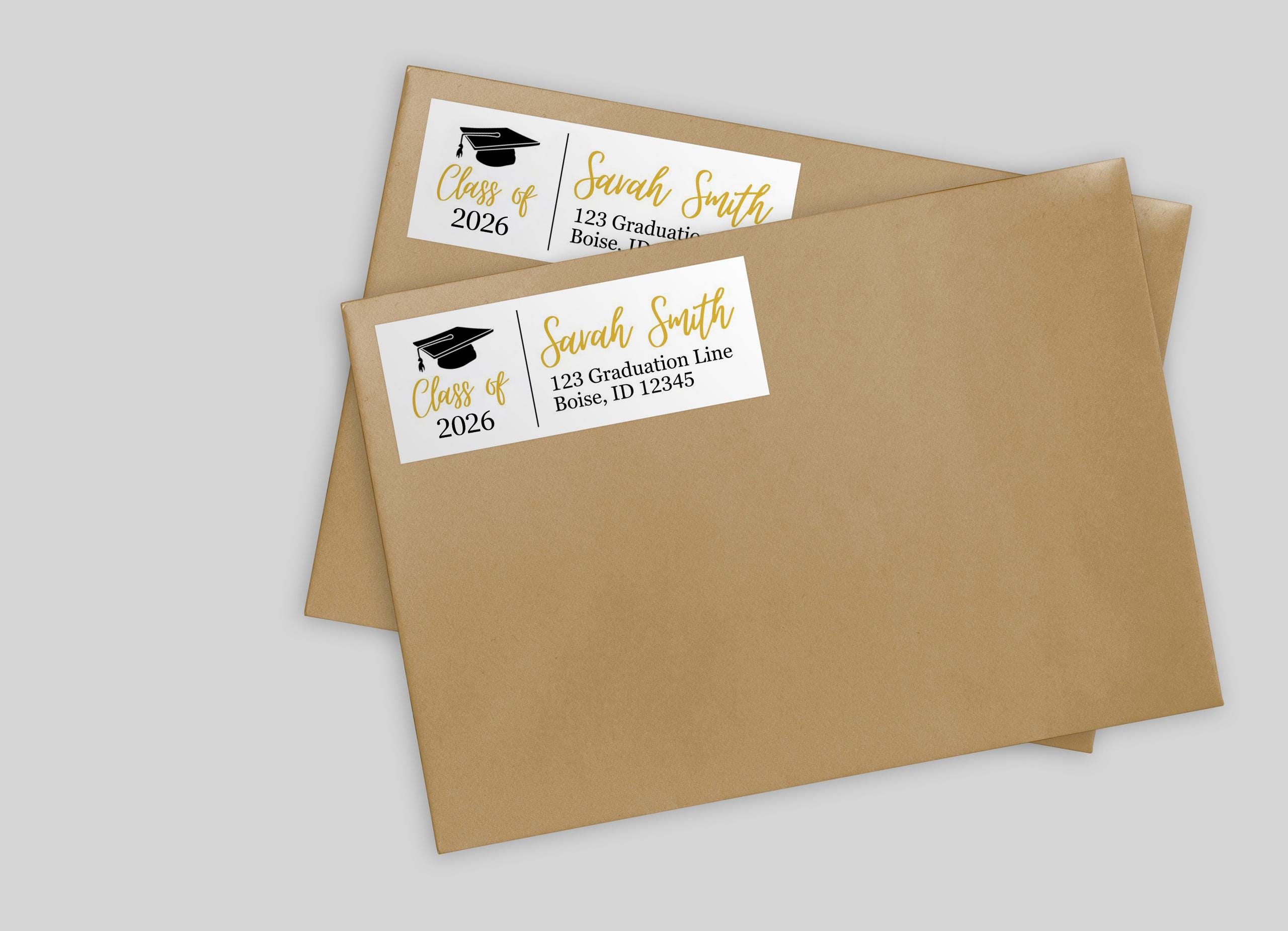 Graduation Announcement Mailing Label, Editable DIGITAL DOWNLOAD File ...