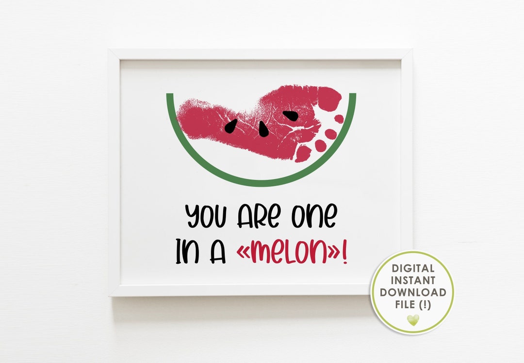 Watermelon, Valentines Day Footprint Art, DIY Card From Baby, Summer ...