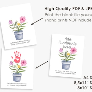 Teacher Appreciation Gift, Flower Handprint Art Craft, DIY, Preschool ...