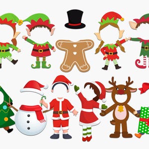 Add Your Own Photo, Elf Face | Snowman Blank Template, Bundle ...