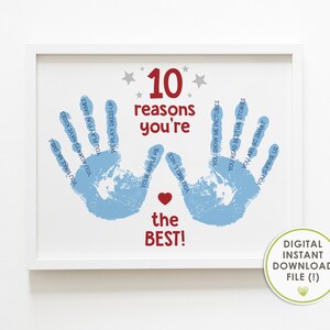 Handprint Art Craft, Fathers Day Gift From Daughter, Printable, Diy ...