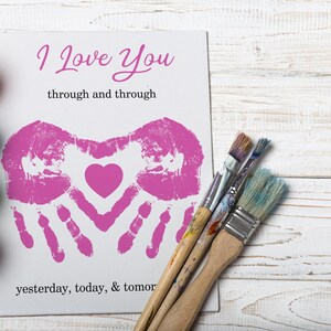 Handprint Art, Valentines Day Craft for Kids for Baby, Valentines Day ...