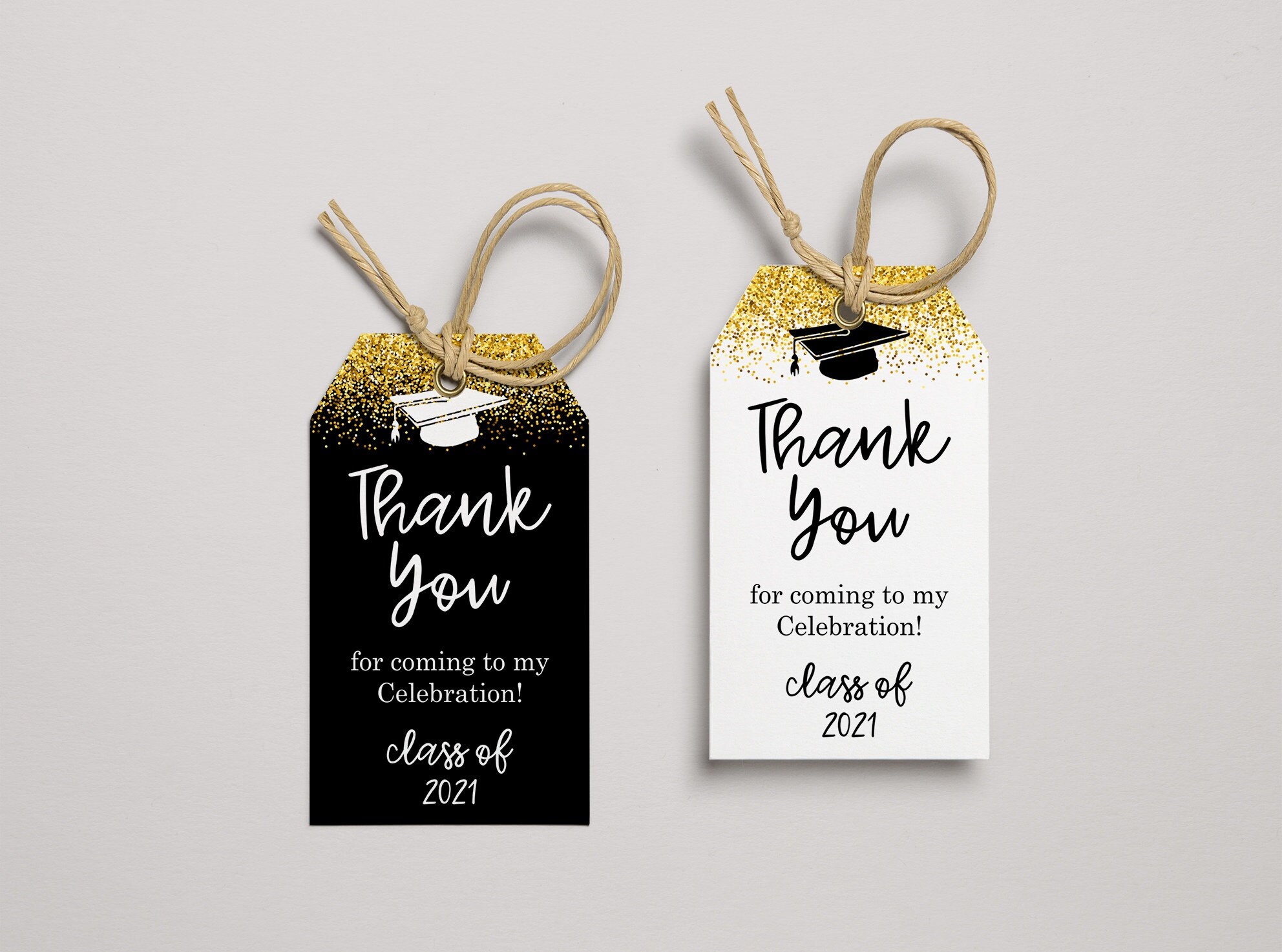 Graduation thank you tags INSTANT DOWNLOAD files graduation | Etsy