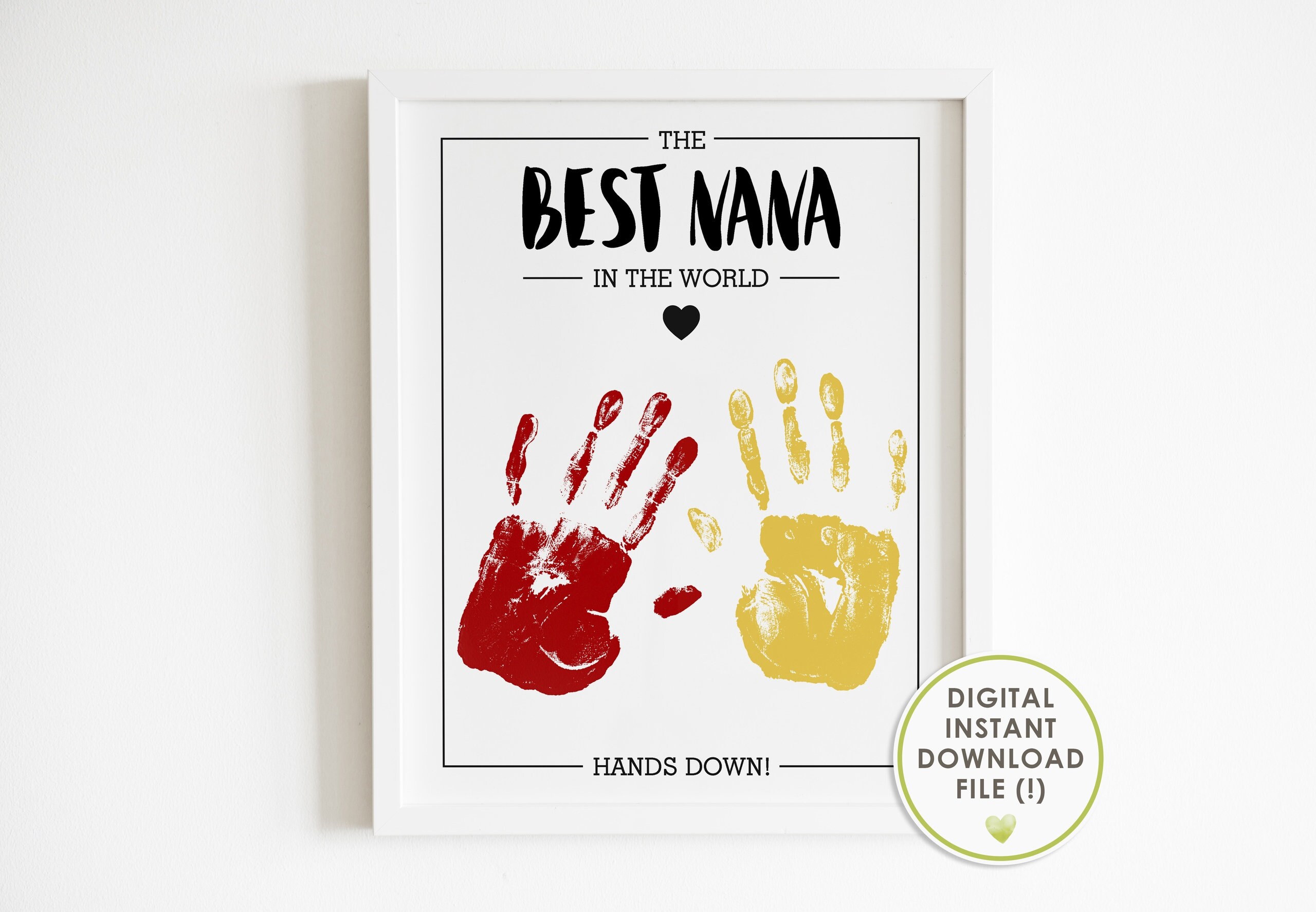 Nana Gift Handprint Art Gifts for Nana Handprint Craft - Etsy